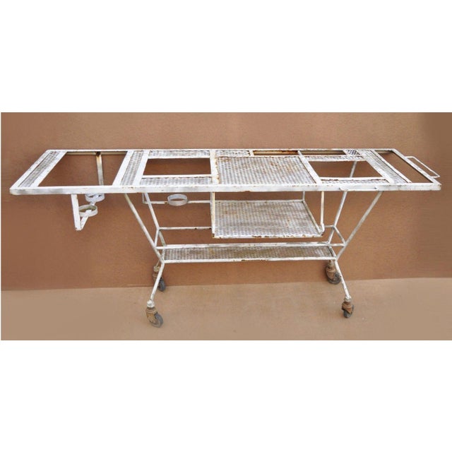 20th Century Industrial Steampunk Rolling Bar Cart | Chairish