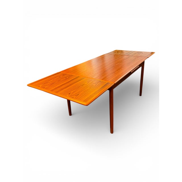 Teak Extension Dining Table From Denmark 1970s | Chairish