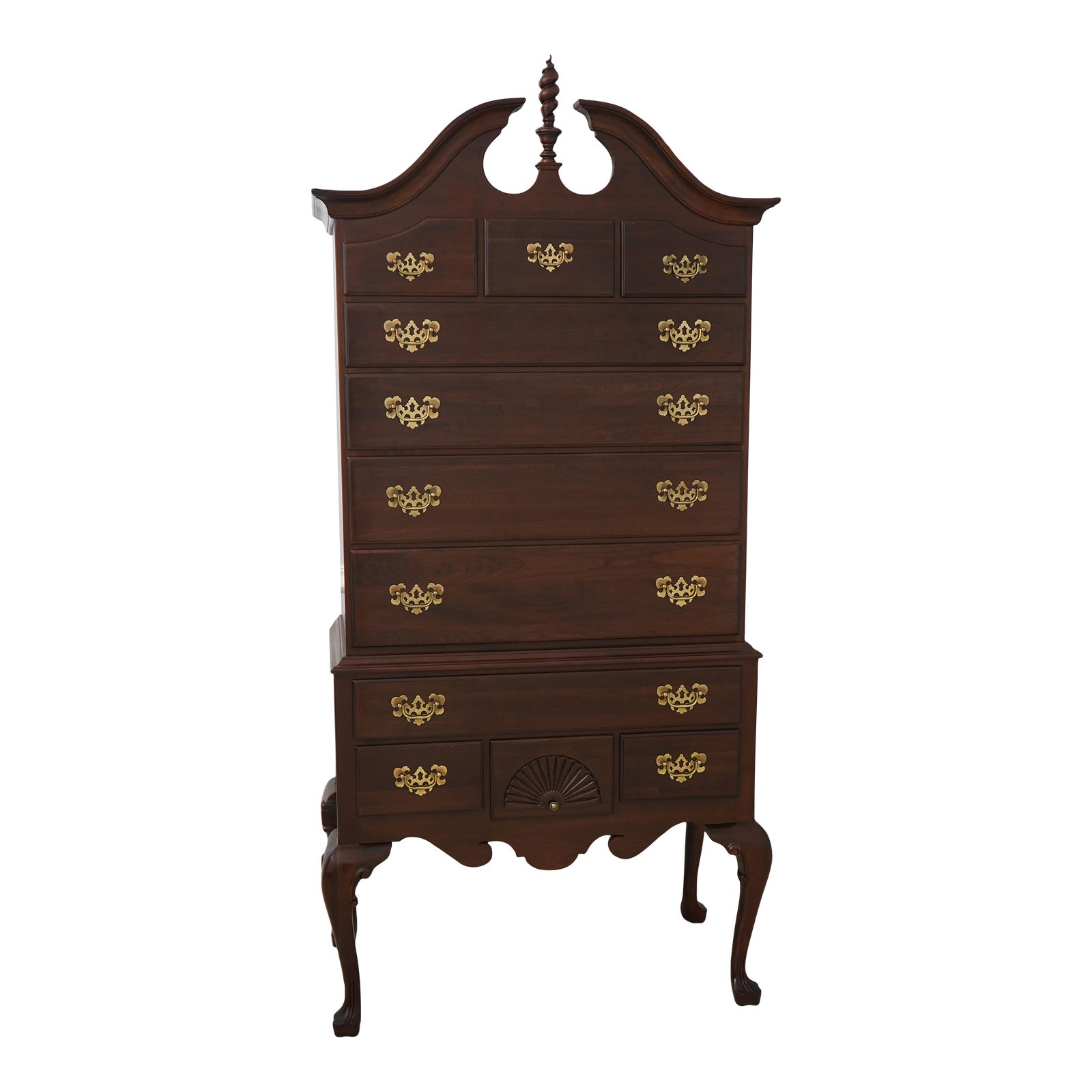 Ethan Allen Georgian Court Cherry Highboy | Chairish