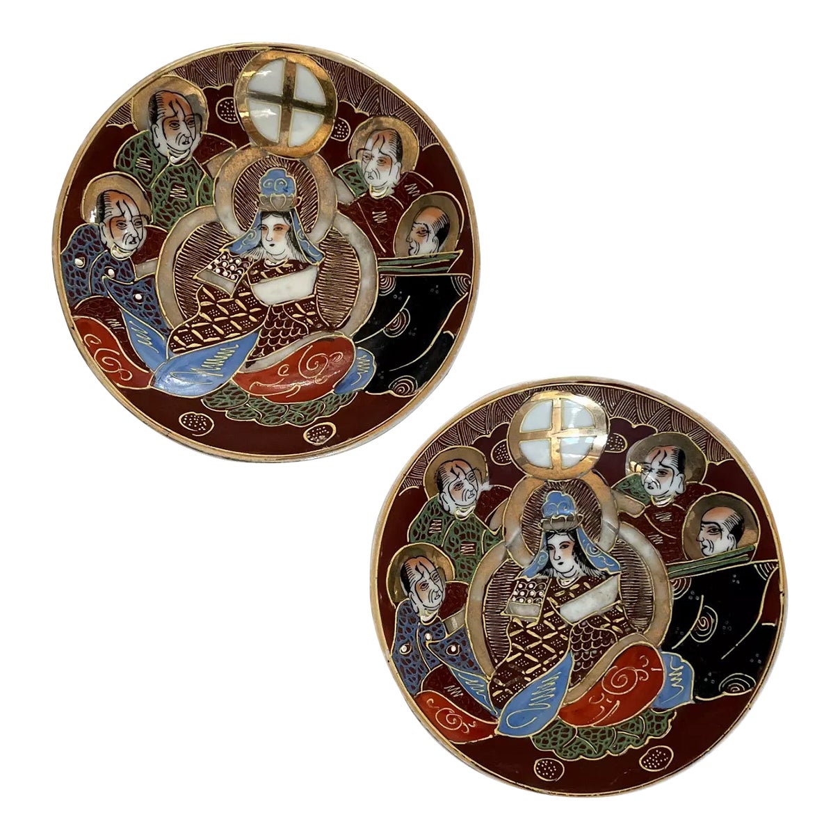 Early 20th Century Lucky China Plates- Set of 2 | Chairish