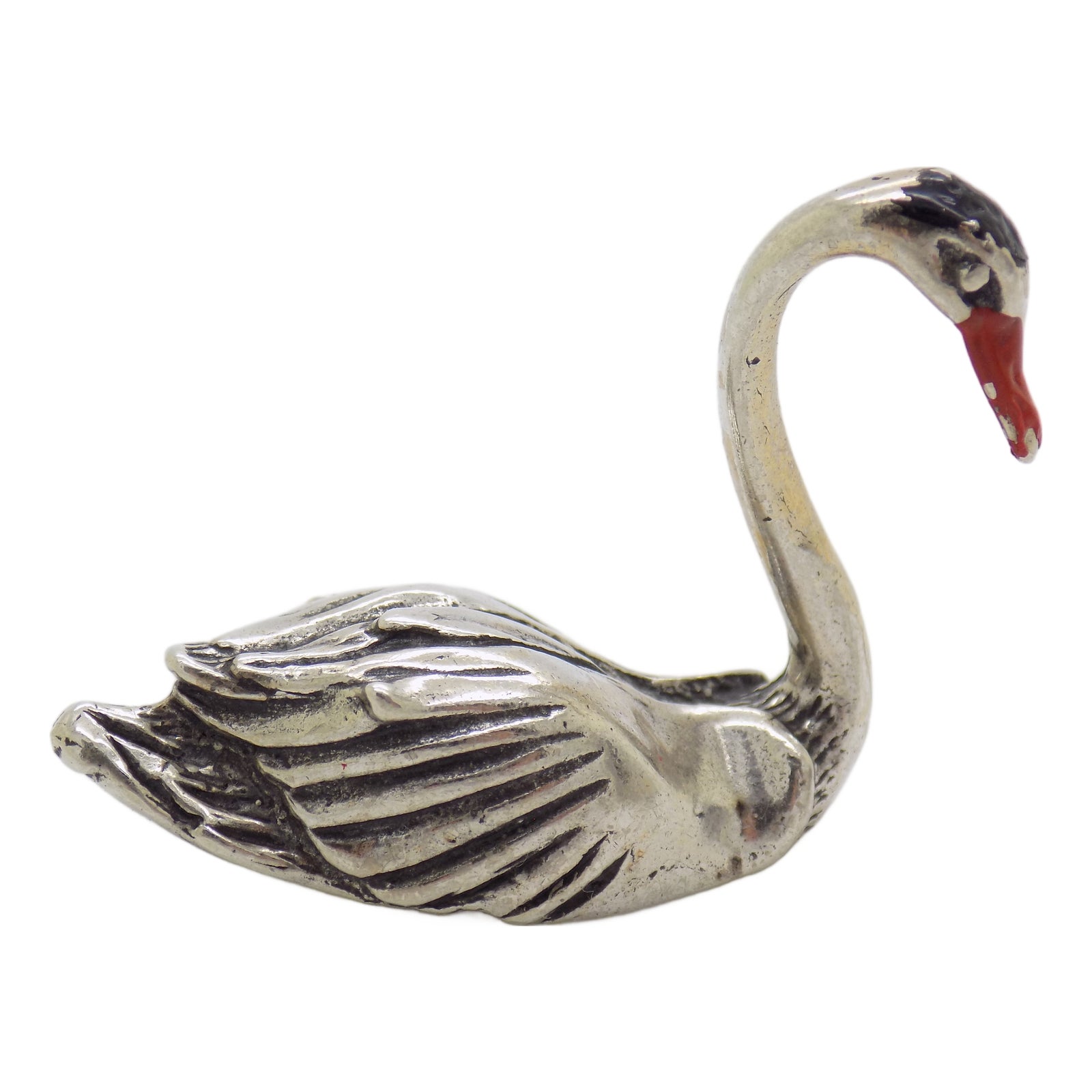 Vintage Italian Handmade Silver Swan, 1980s | Chairish