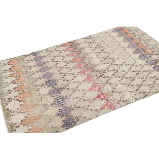 Vintage Zeki Múren Rug With Polychromatic Diamond Pattern From Rug ...