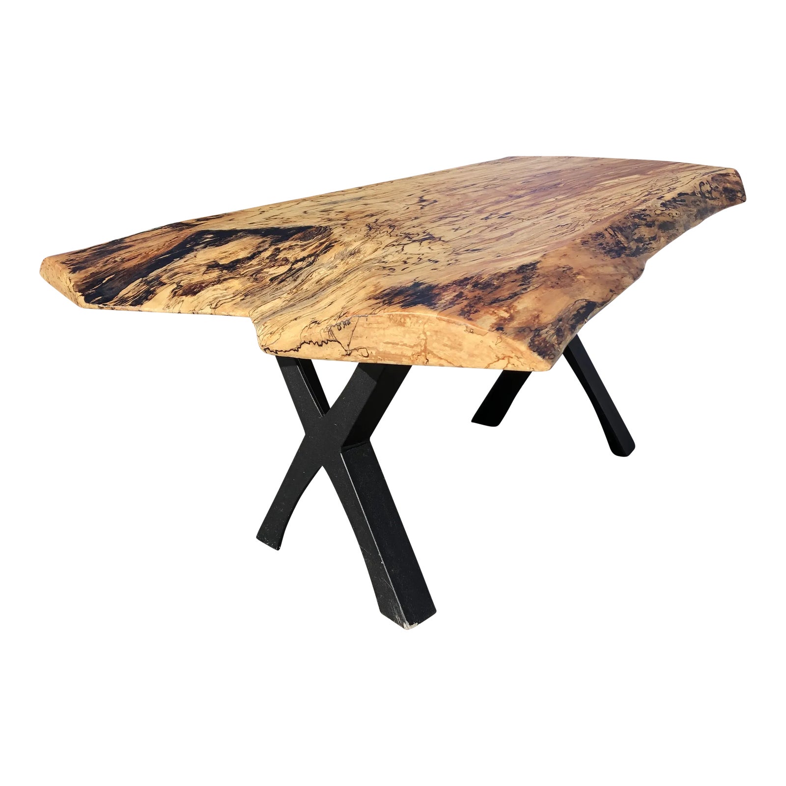 Handcrafted Live Edge Maple Organic Modern Coffee Table | Chairish