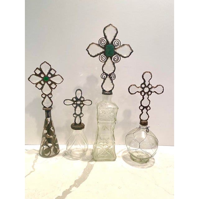 Vintage Cross Bottle Collection - Set of Four | Chairish