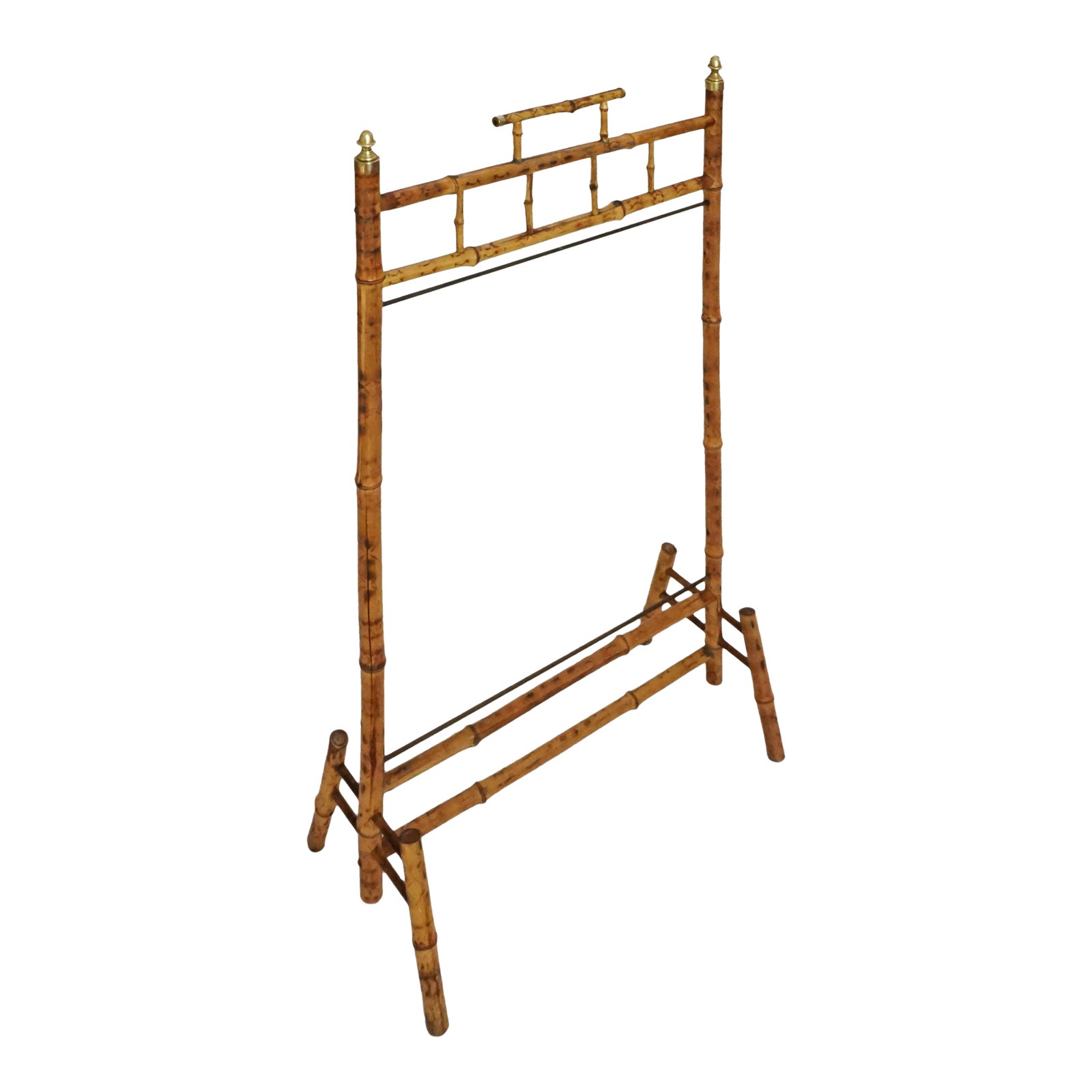 Antique Tortoise Bamboo Fireplace Screen | Chairish