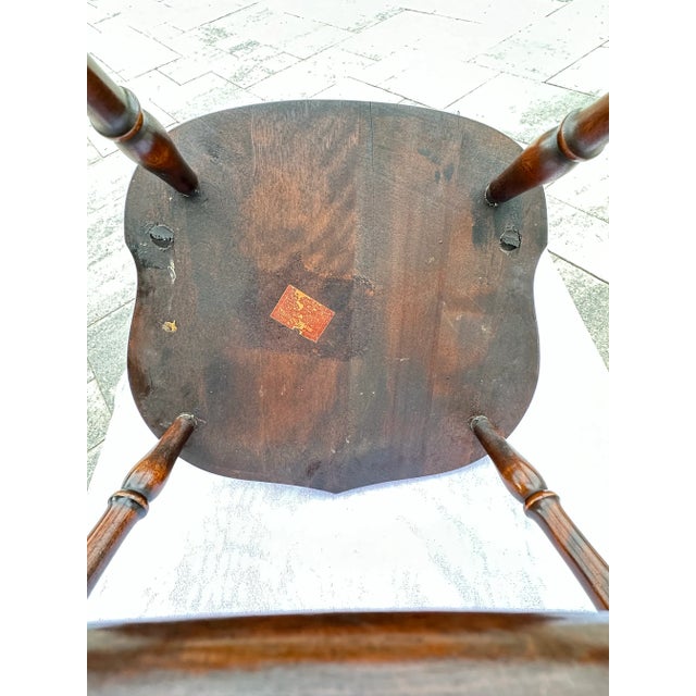Vintage 1900s Wood Bow Back Windsor Chair | Chairish