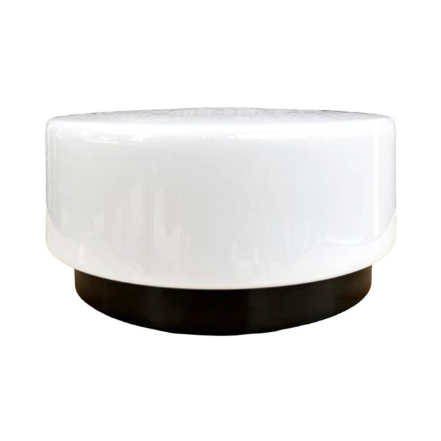 White, Glass Ceiling Lamp or Wall Lamp Rzb Bamberg, Germany, 1970s ...