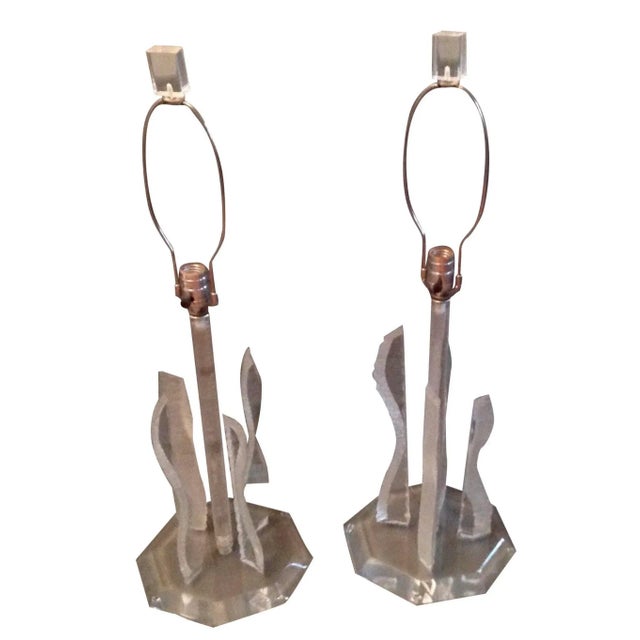 1970’s Glacier Arctic Iceberg Table Lamp - a Pair | Chairish