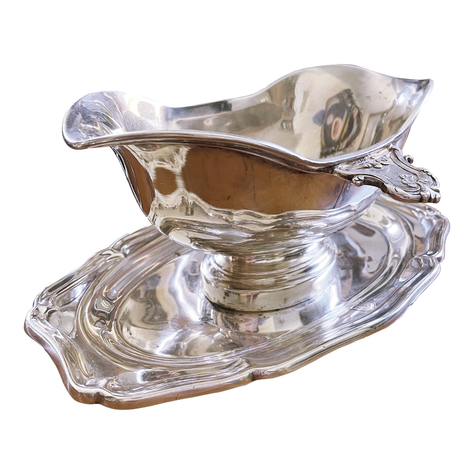 Antique Christofle Silverplate Gravy Boat From CGT French Line ...