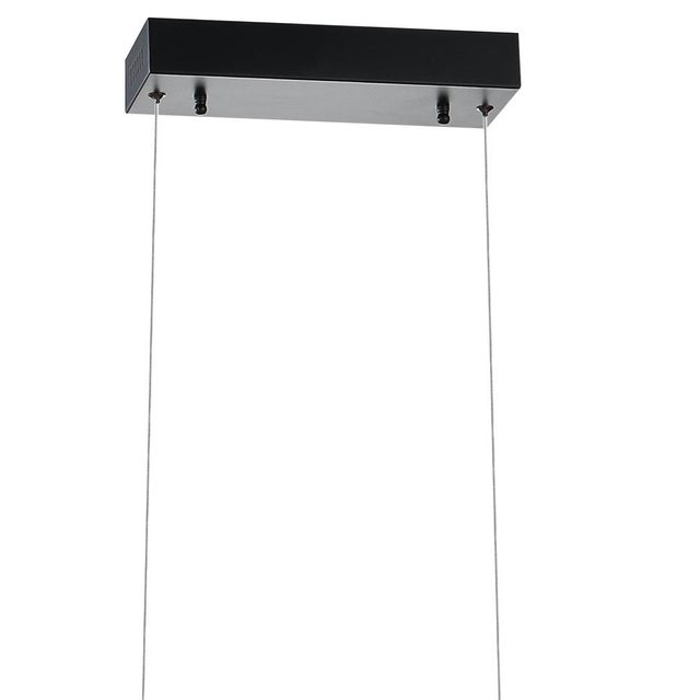 Dimmable Adjustable Integrated LED Metal Linear Pendant, Black | Chairish