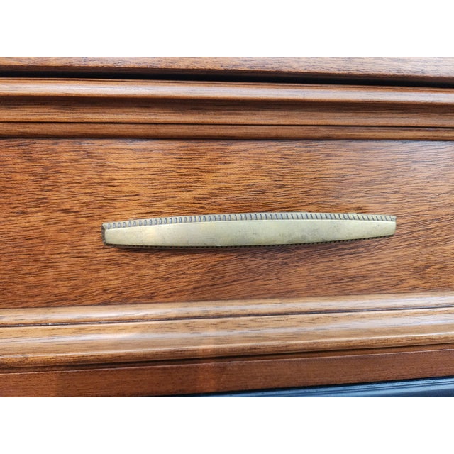 Mid 20th Century Mid-Century Modern Dixie Black and Walnut Sideboard ...