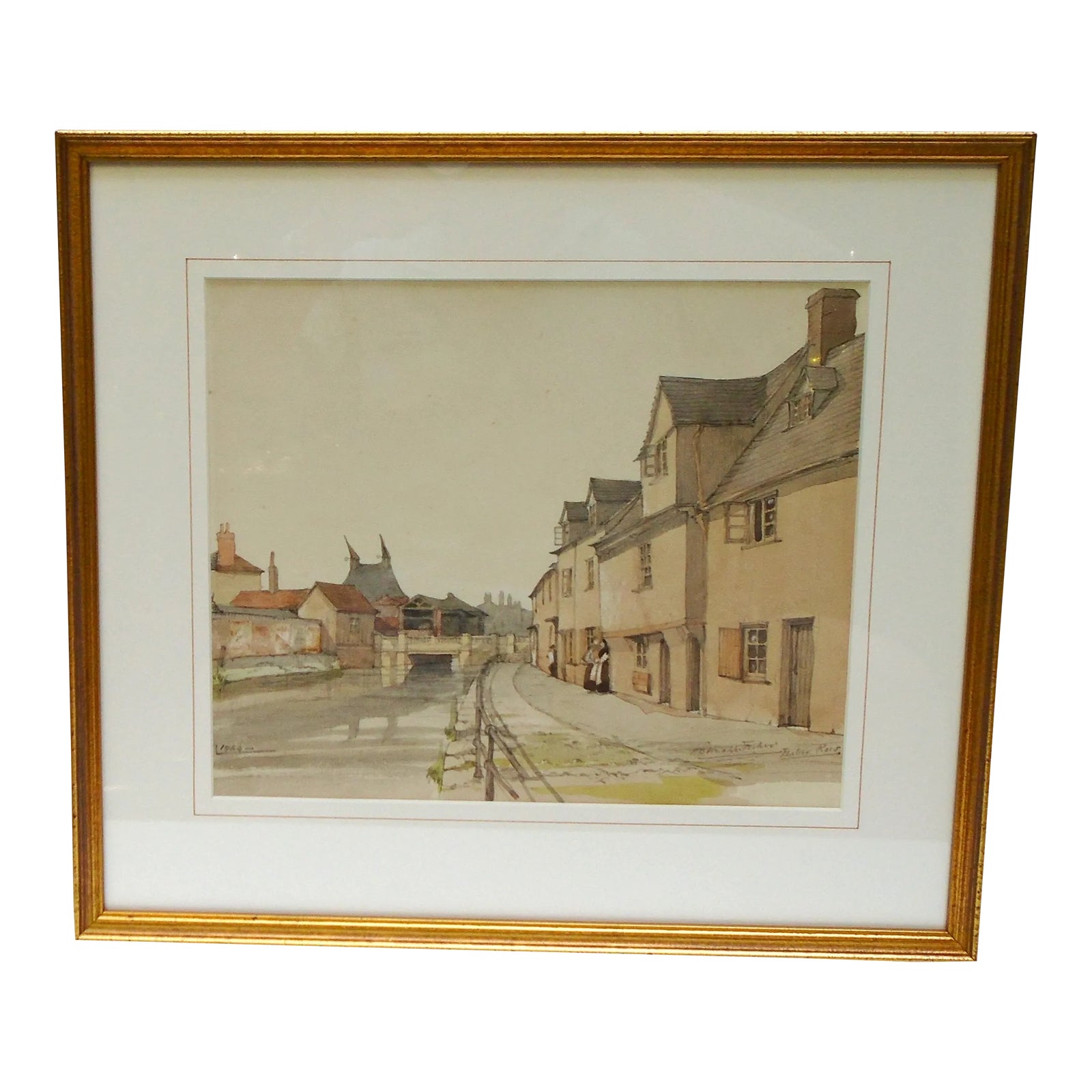 "Fisher Row, Oxford, England - 1924", Original Watercolor Painting ...