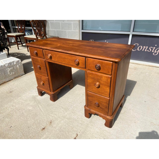 Solid Maple Kneehole Desk by Kling | Chairish