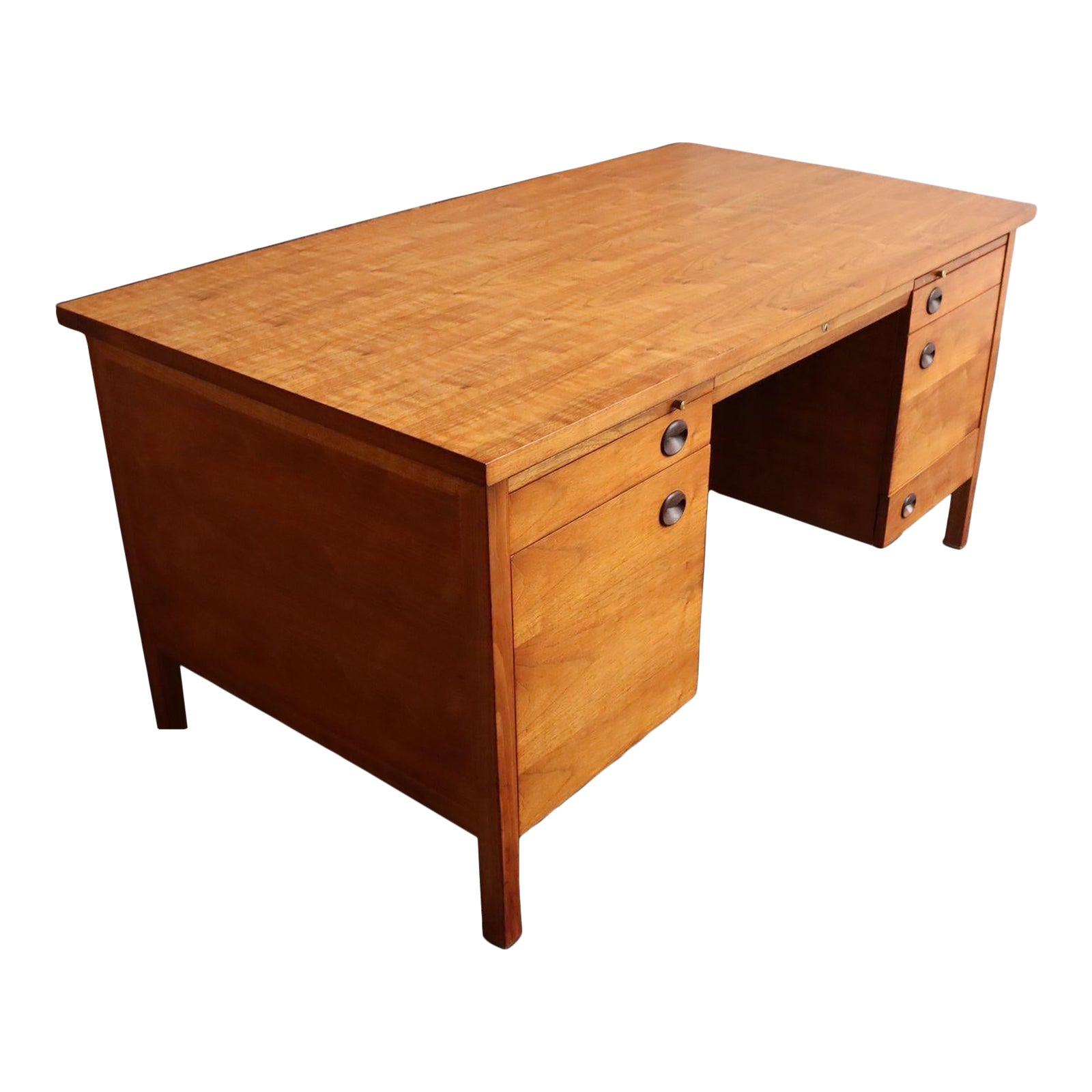 Mid-Century Walnut and Rosewood Executive Desk by Edward Wormley for ...