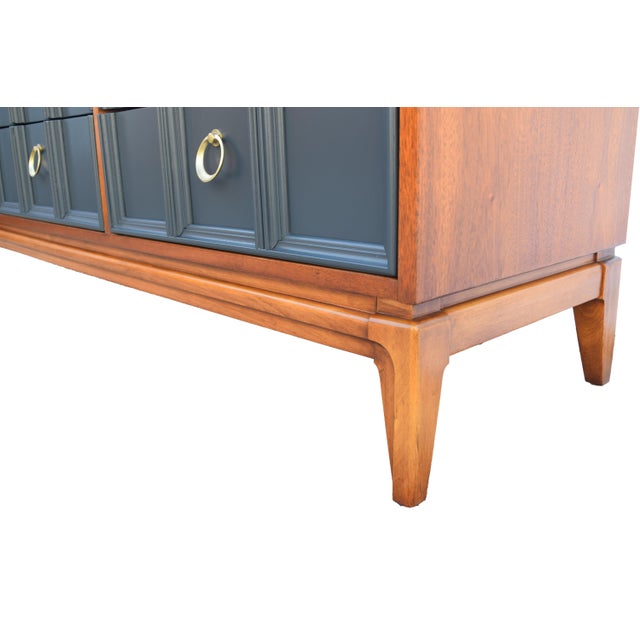Mid 20th Century Mid-Century Modern Dixie Black and Walnut Sideboard ...