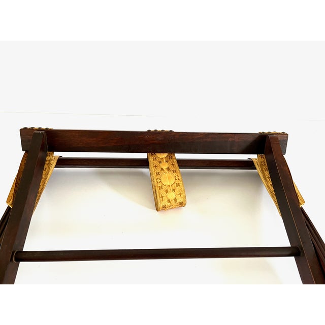 Vintage Wood Luggage Rack | Chairish