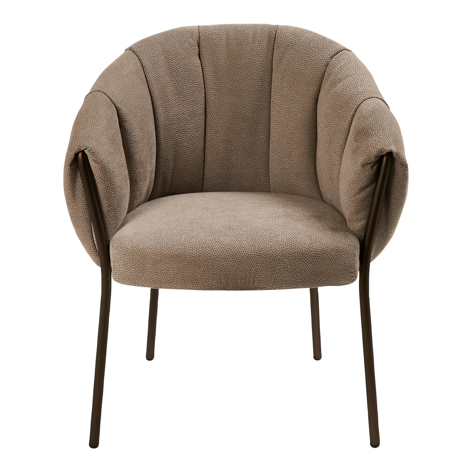 Puffin Dining Chair, Titanio, Upholstered in Stingray Schumacher ...