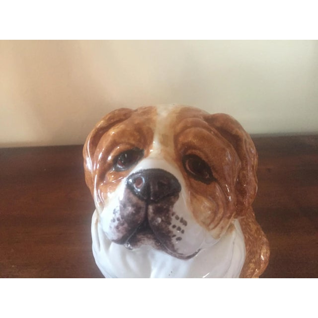 Vintage St. Bernard Figurine, Made in Italy | Chairish