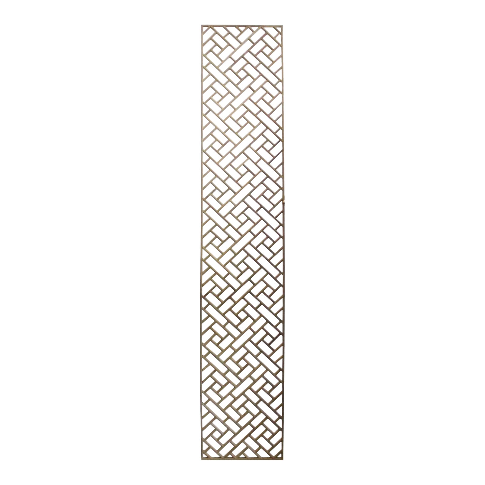 Narrow Long Rectangular Plain Wood Geometric Pattern Wall Panel | Chairish