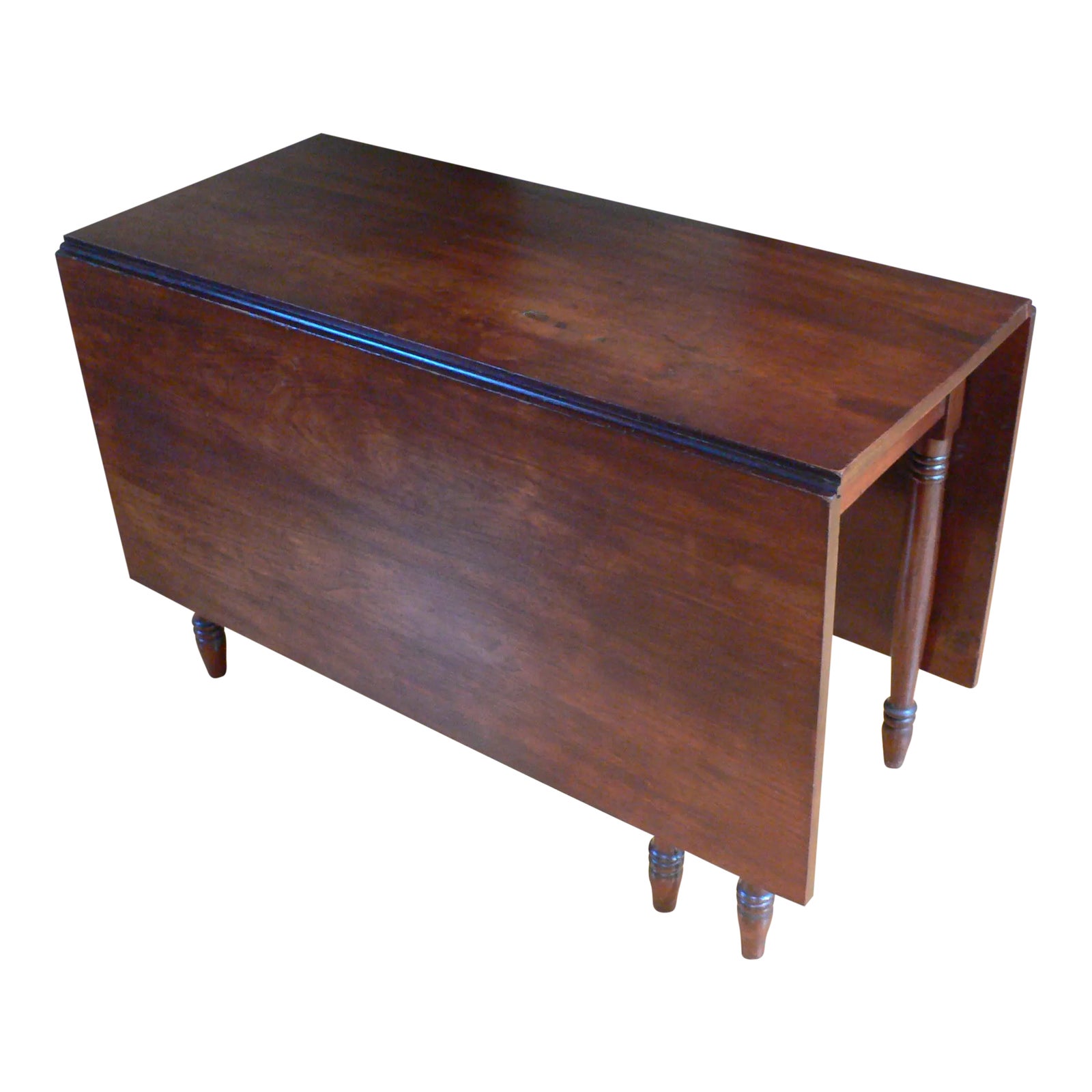 Antique Early Cherry Drop Leaf Console/Dining Table | Chairish