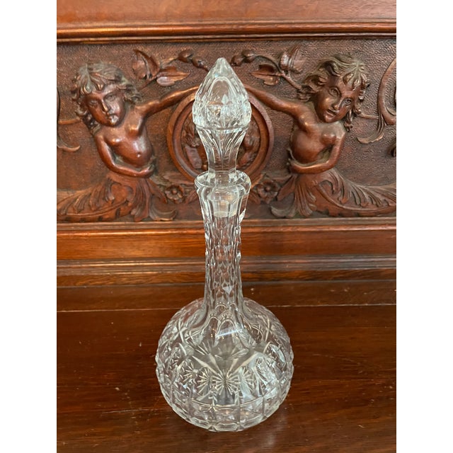 Vintage Cut Wine or Whiskey Crystal Decanter | Chairish