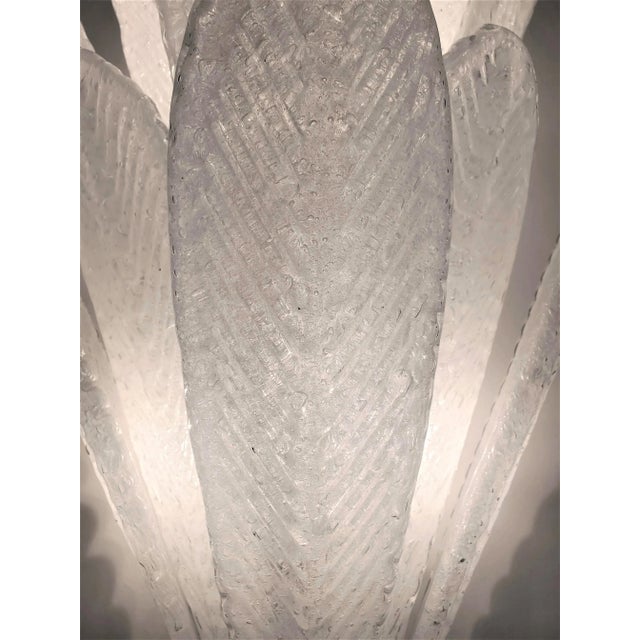 Set of Four Large Two Tier Handblown Murano Feather Sconces by Barovier Et Toso | Chairish