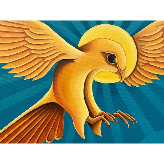 Edward Foster Sacrifice - Surreal Painting of Golden Yellow Bird of ...