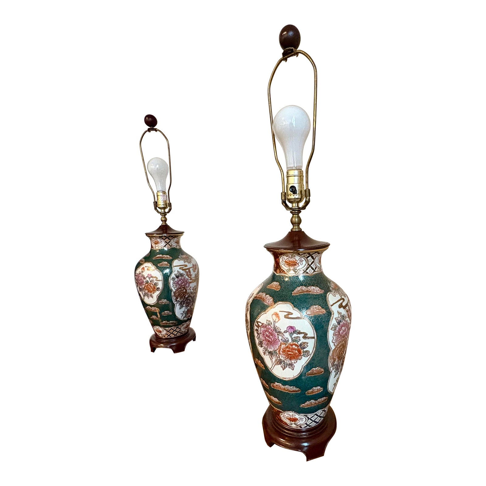 Late 20th Century Porcelain Vase Table Lamps | Chairish