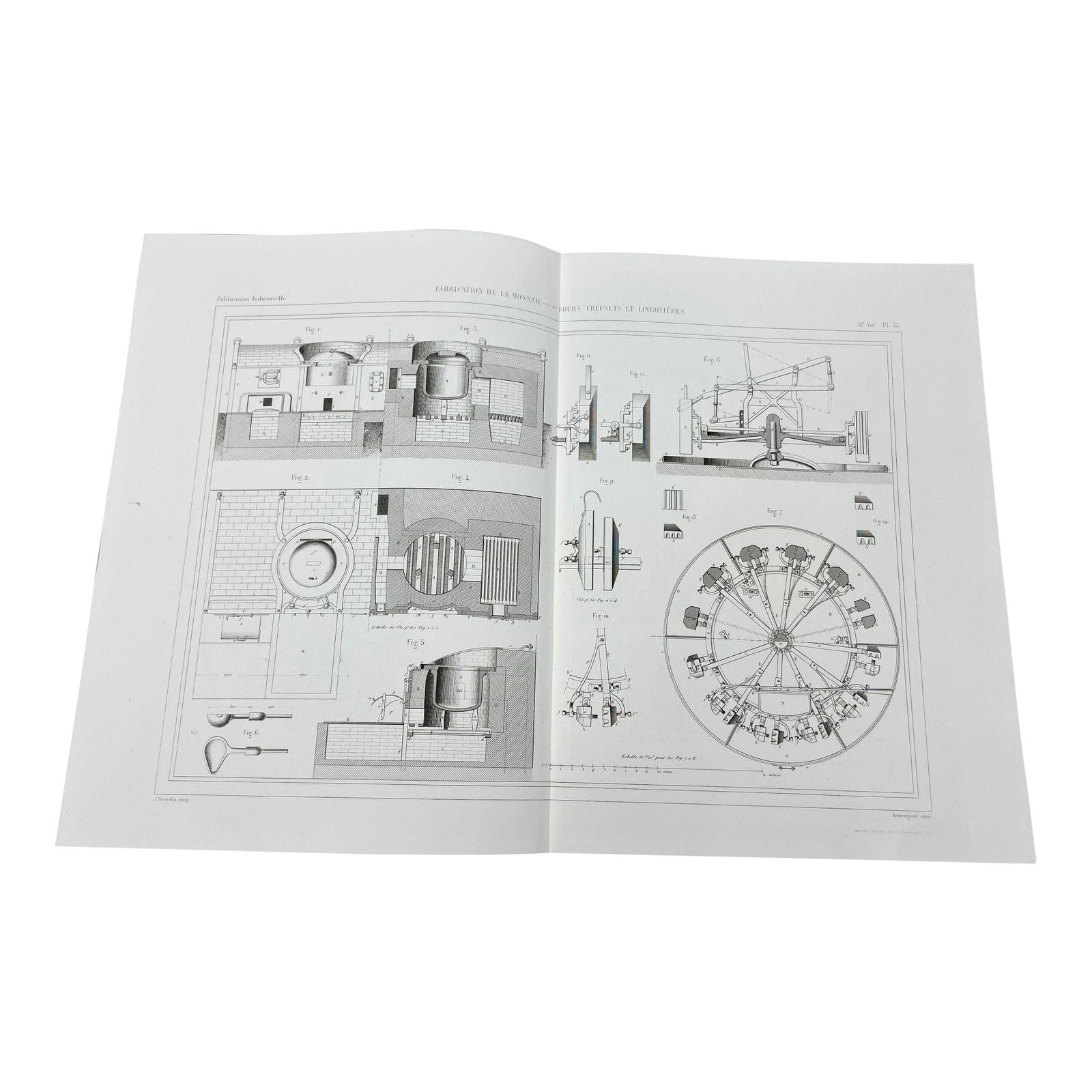 19th Century Industrial Machine Patent Design (1) | Chairish