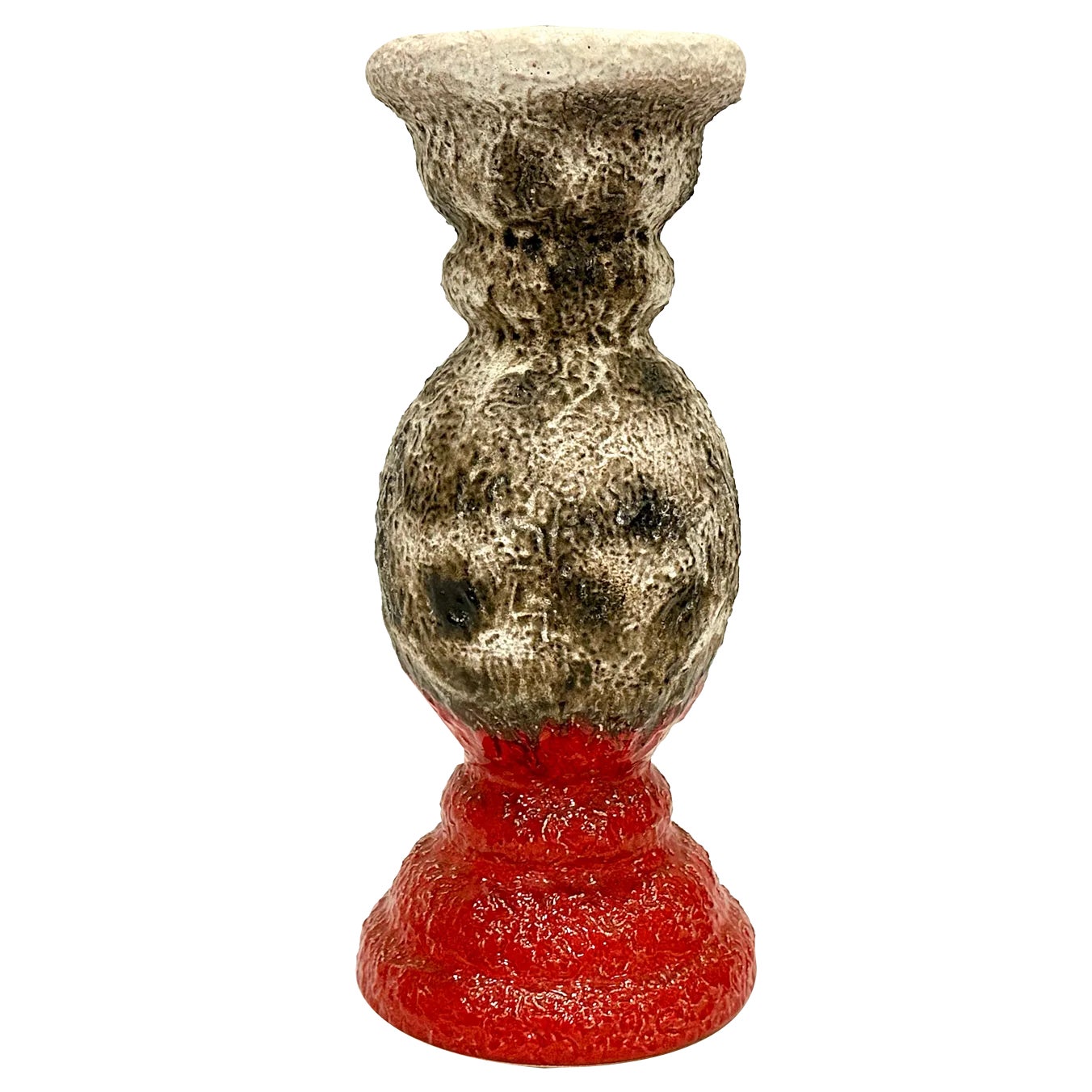 Large Fat Lava Ceramic Flower Stand, 1970s | Chairish