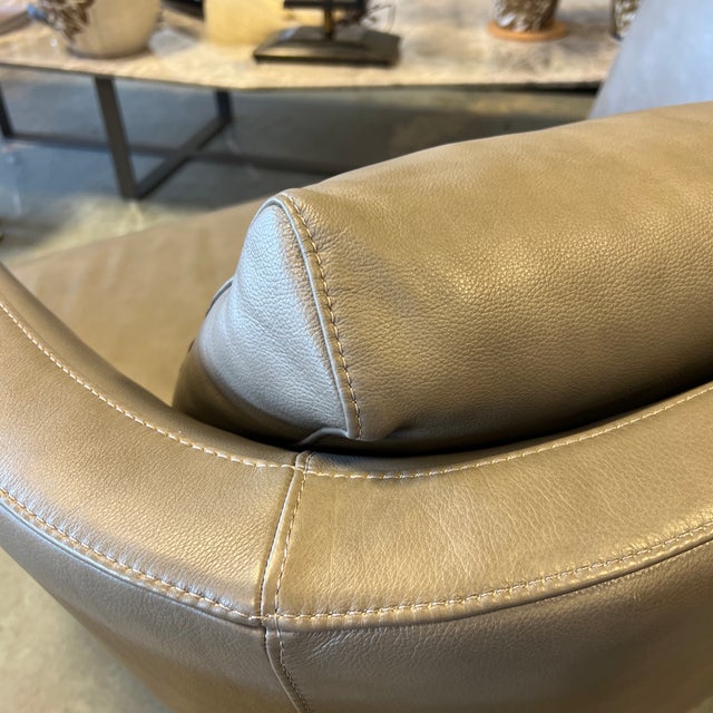 Artefacto Leather Swivel Chair | Chairish