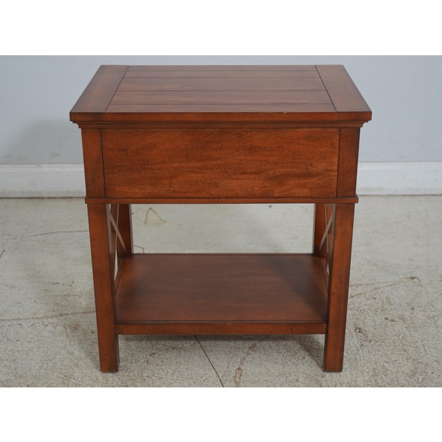 Pair Ethan Allen 1 Drawer Casual Mahogany Nightstands | Chairish