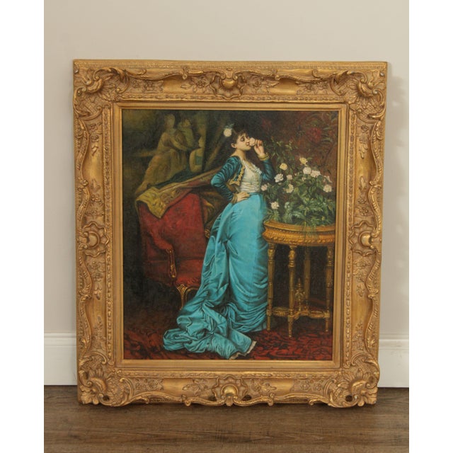 Vintage 'In Delightful Anticipation' Original Painting after Auguste ...