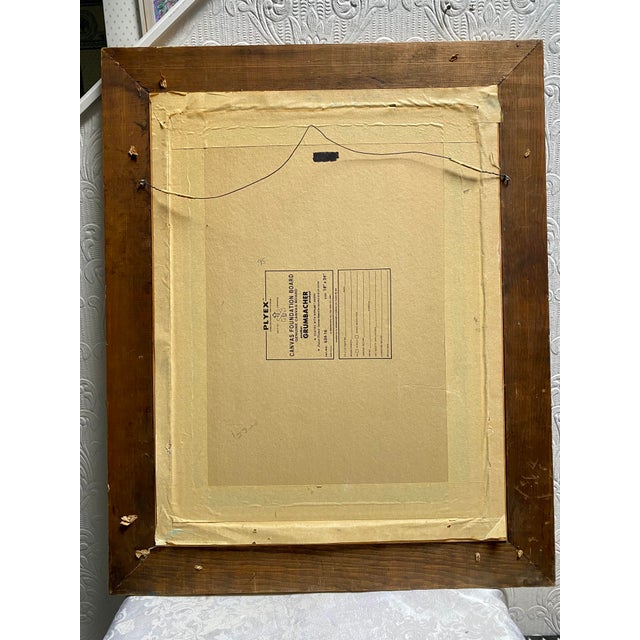 Mid Century Still Life Painting by Kay Malay in Carved Wood Frame | Chairish