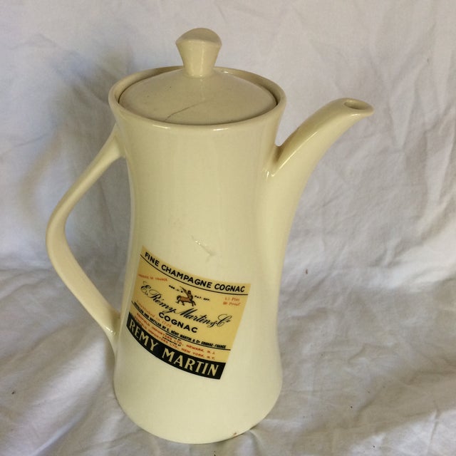 Vintage Knowles Cognac Champagne Label Hot Cocoa Pot Pitcher | Chairish
