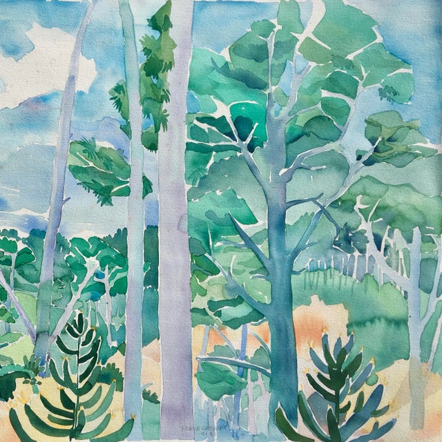 'Overlooking the Meadow' by Robin Gregory, 1981 | Chairish