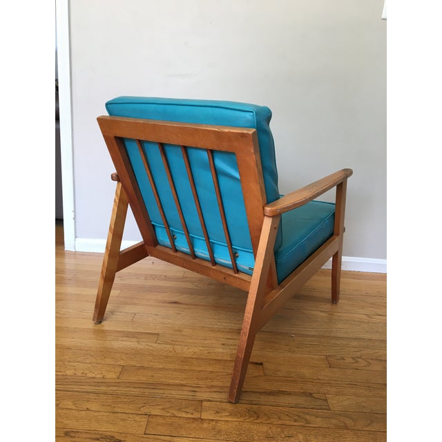 Mid Century Danish Modern of Gardner Turquoise Arm Chair | Chairish