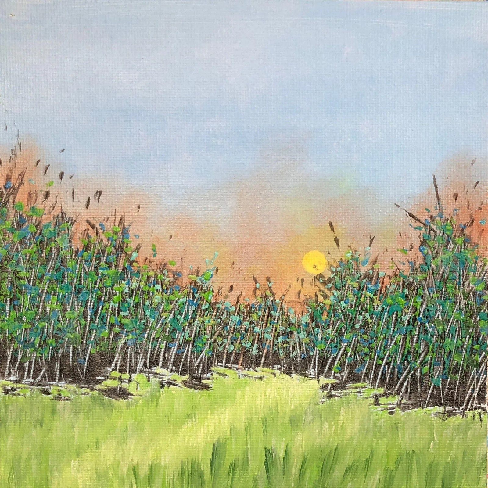 "Day's End" Contemporary Original Impressionist Style Landscape ...