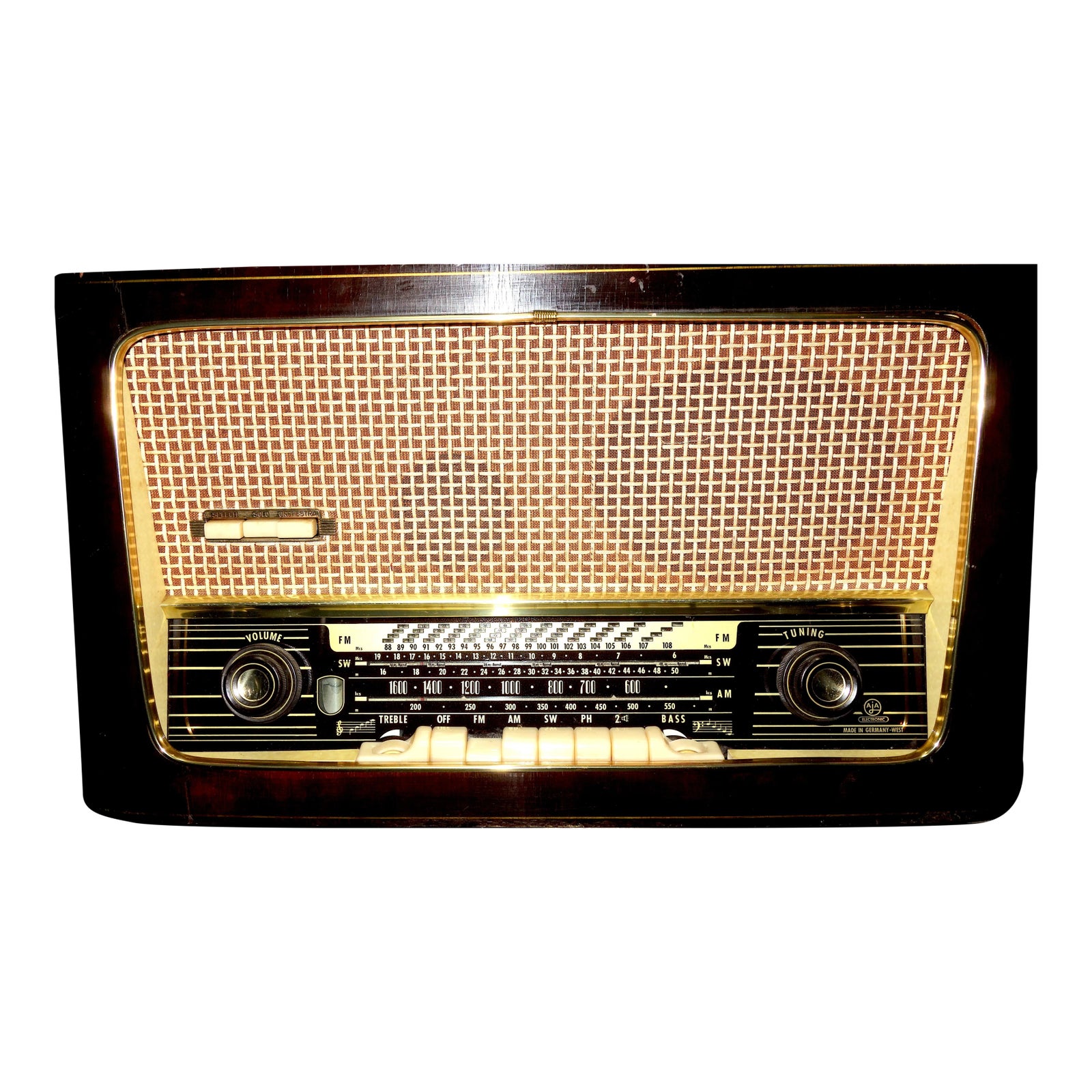 Large Aja German Radio Console Circa 1950s | Chairish