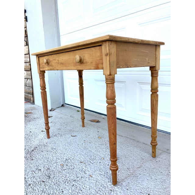 19th Century English Pine Console Table | Chairish