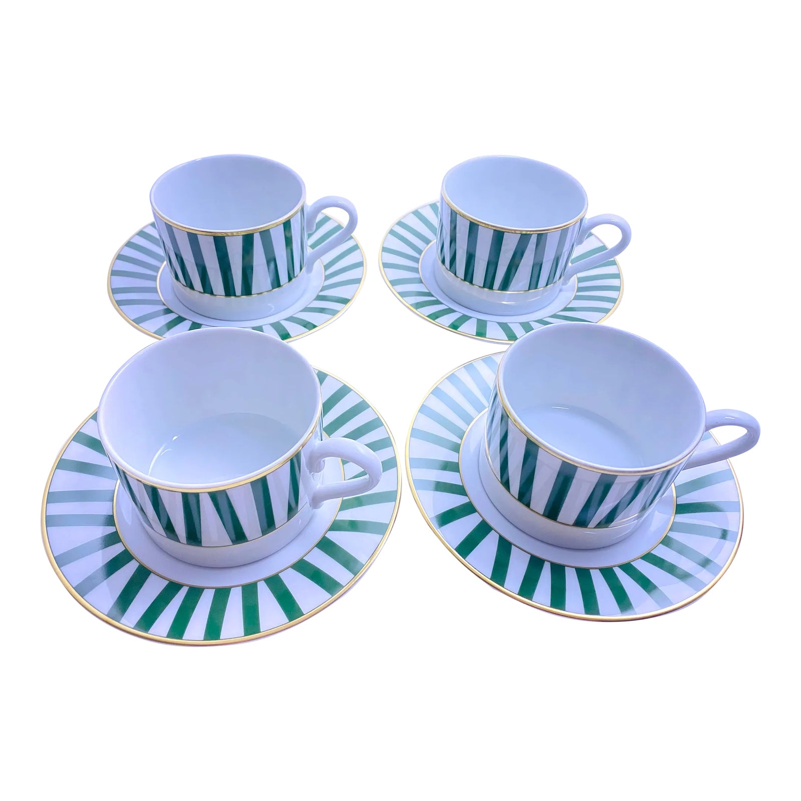 1980s Mikasa Marquee Jade Coffee/Tea Cups and Saucers, Crafted in Japan ...