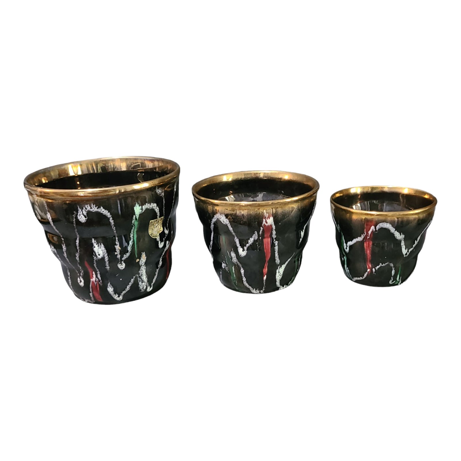 Mid Century Modern Nesting Planters by Fohn Keramik W. Germany - Set of ...