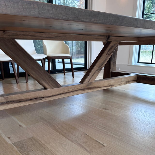 Extra Large Handcrafted Trestle Table | Chairish