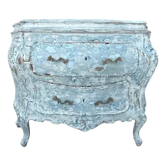 Venetian Bombe Commode Polychromed and Painted | Chairish