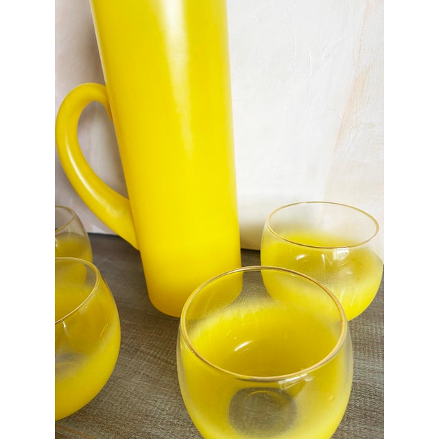 Vintage Mid Century Modern Blendo Sunshine Set Cylinder Pitcher With ...