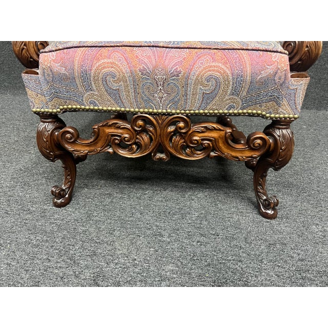 Victorian Carved Lion Throne Chair | Chairish
