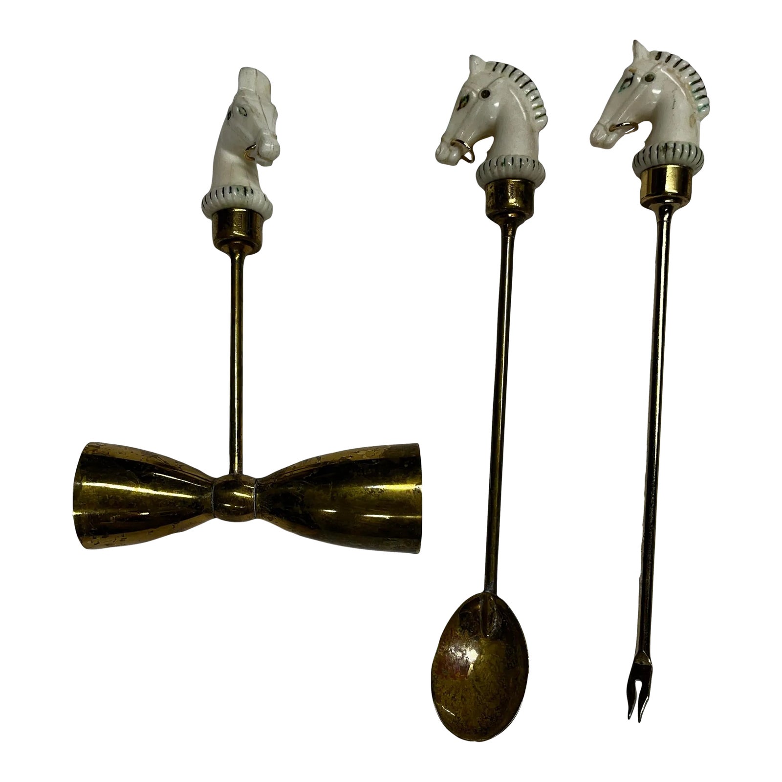 Mid-Century Modern Bakelite Bar Wear Set- 3 Pieces | Chairish