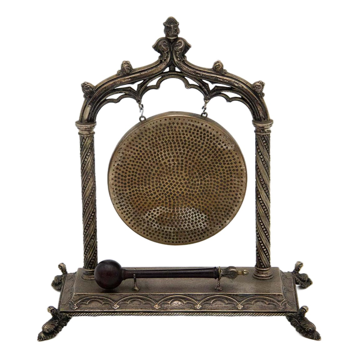 Vintage Tibetan Silver Gong | Chairish