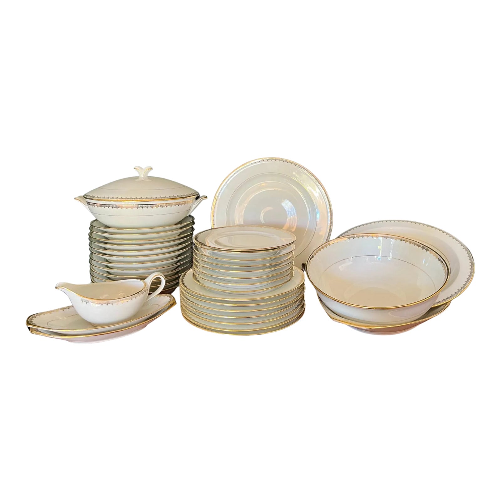 Large Antique Circa 1915 Dinner Service in Limoges Porcelain From ...
