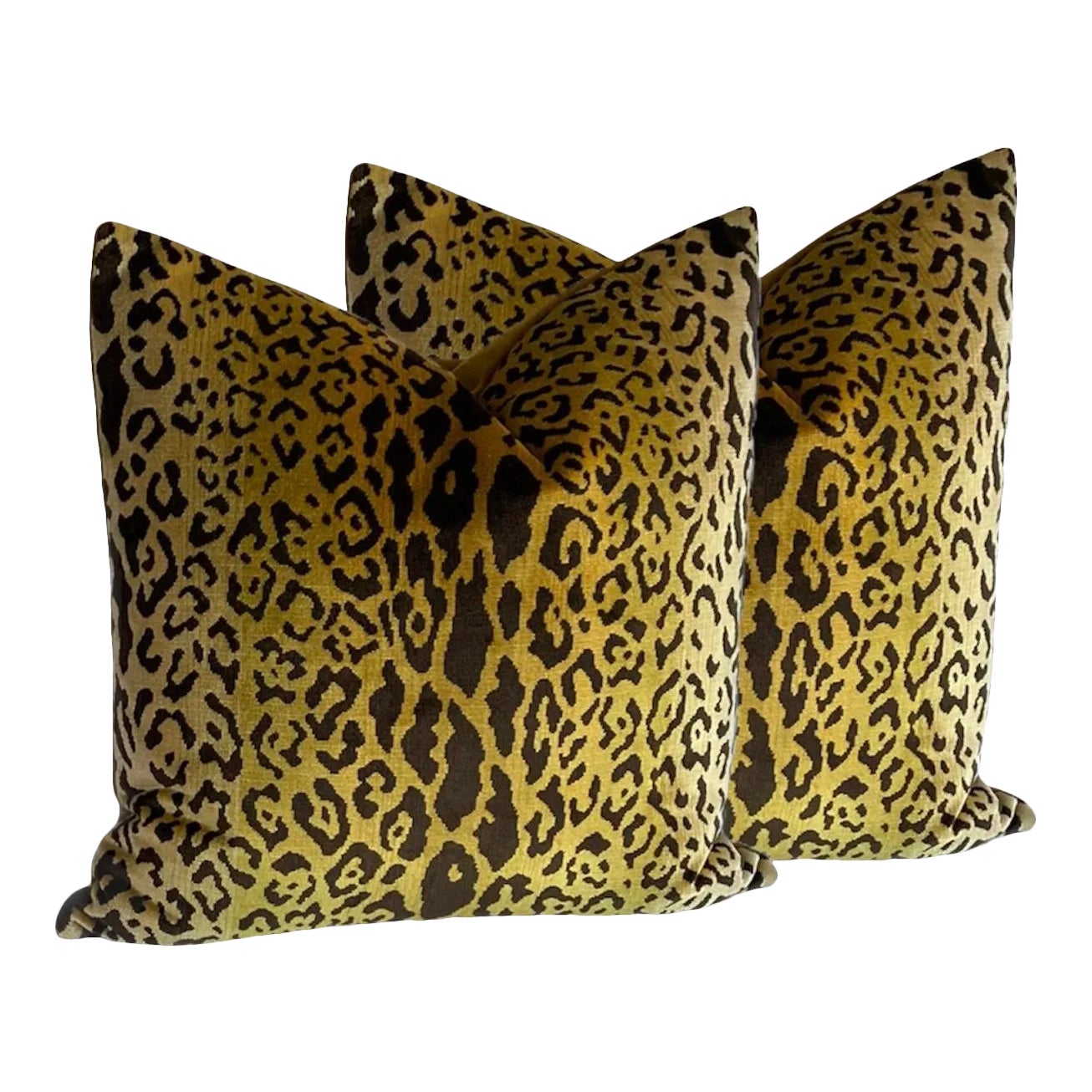 Early 21st Century Scalamandre Leopardo Velvet Pillows- a Pair | Chairish